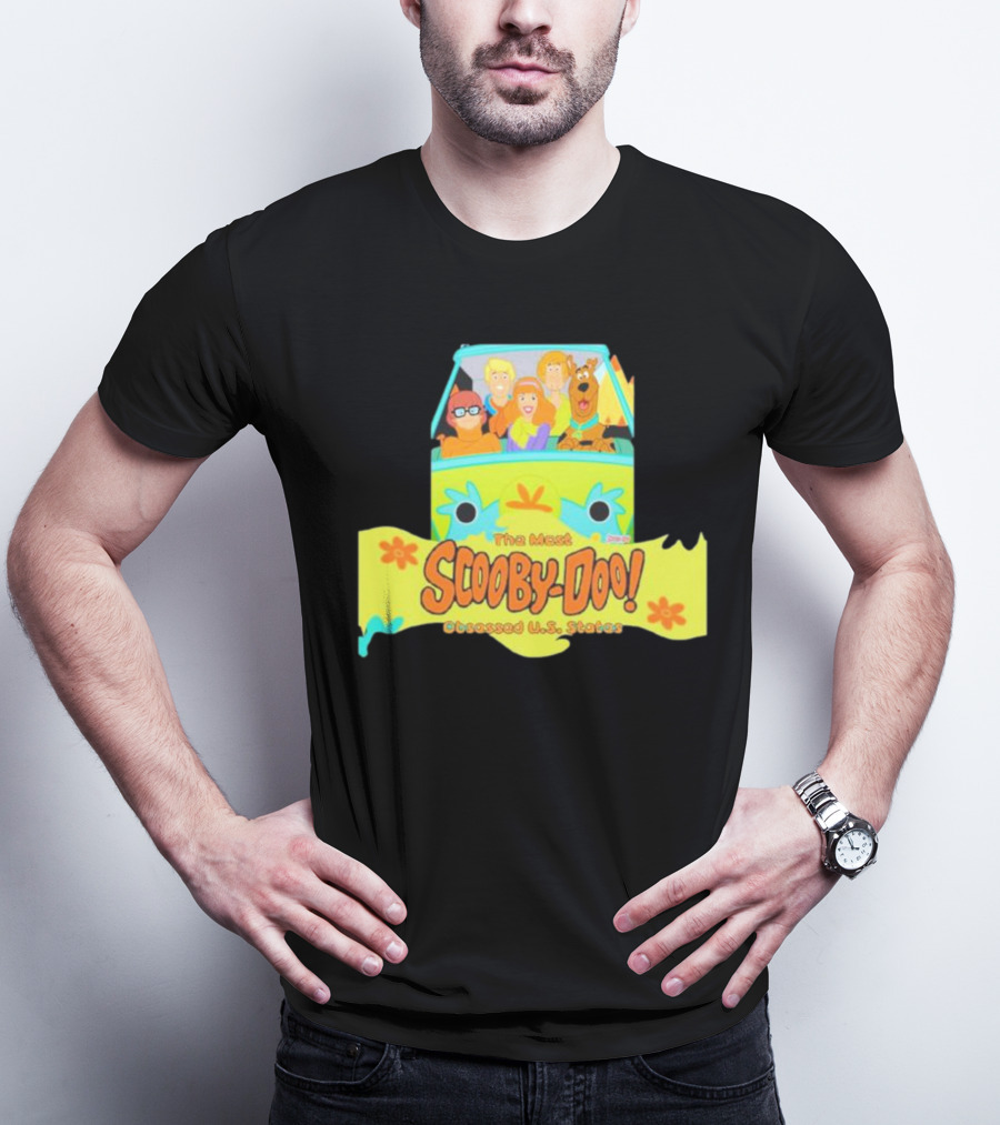 The Most Scooby Doo Obsessed U S States With Mystery Machine And Characters T-Shirt