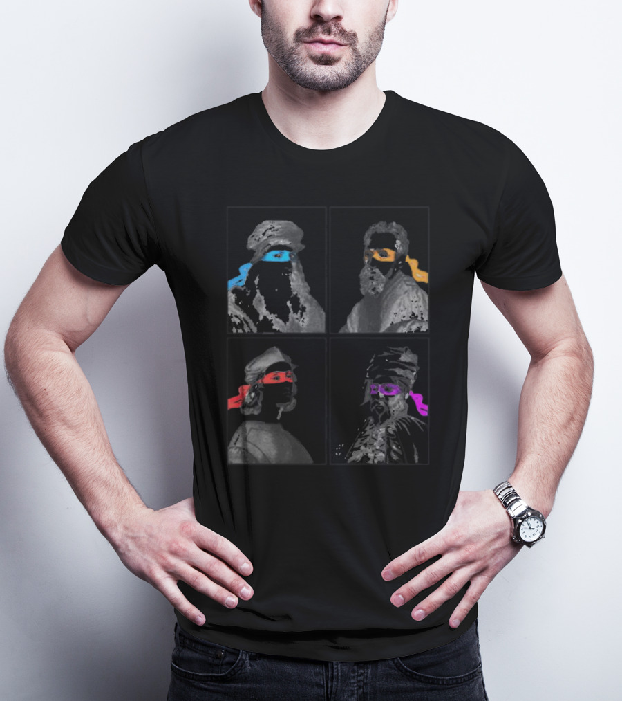 Renaissance Age Mutant Ninja Artists Parody With Colorful Masks T-Shirt