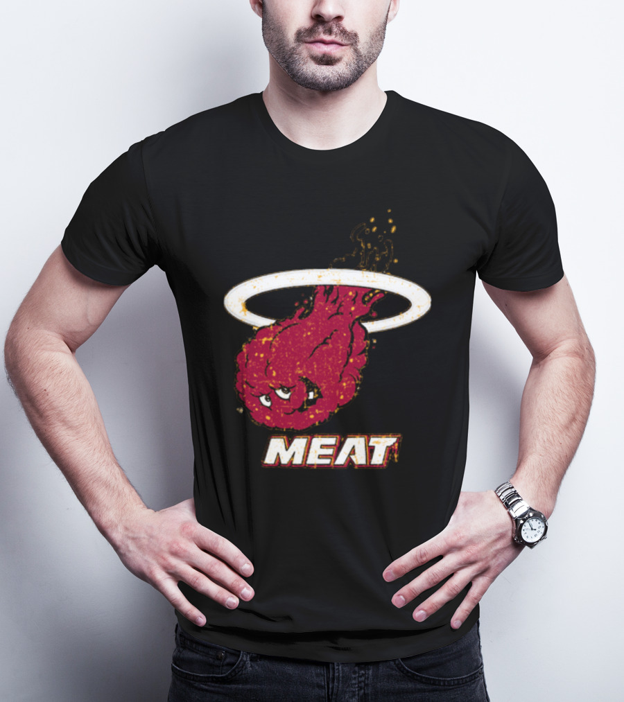 Miami Meat Hunger Force Flaming Meatball Halo T-Shirt