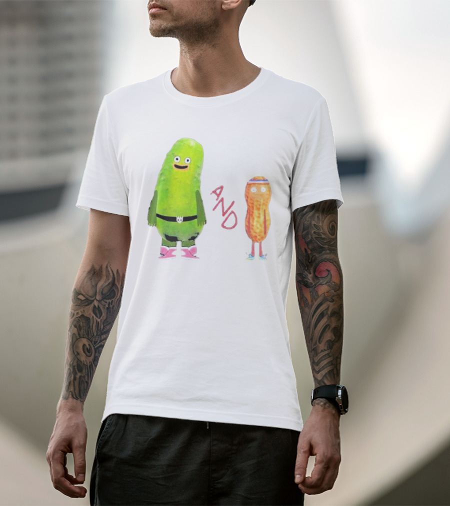 Pickle And Peanut Cucumber Cartoon Characters T-Shirt