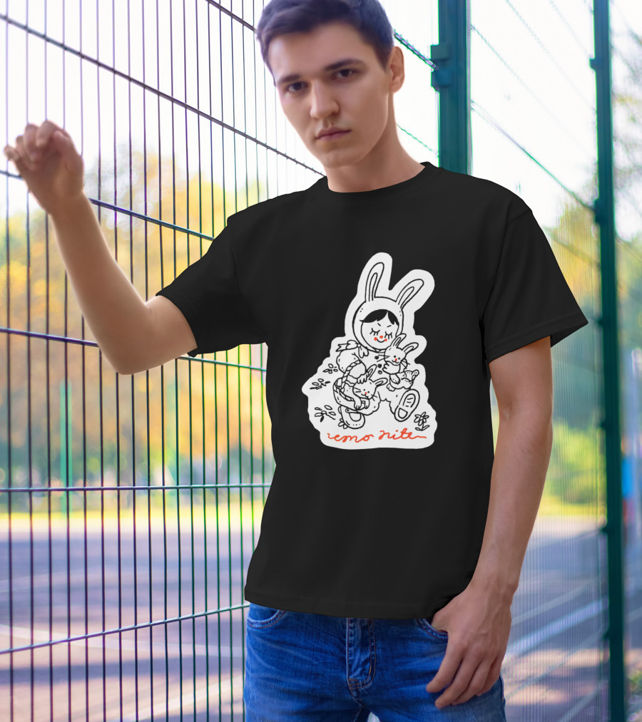 Emo Nite Bunny Sticker Woods Creature Trio T-Shirt