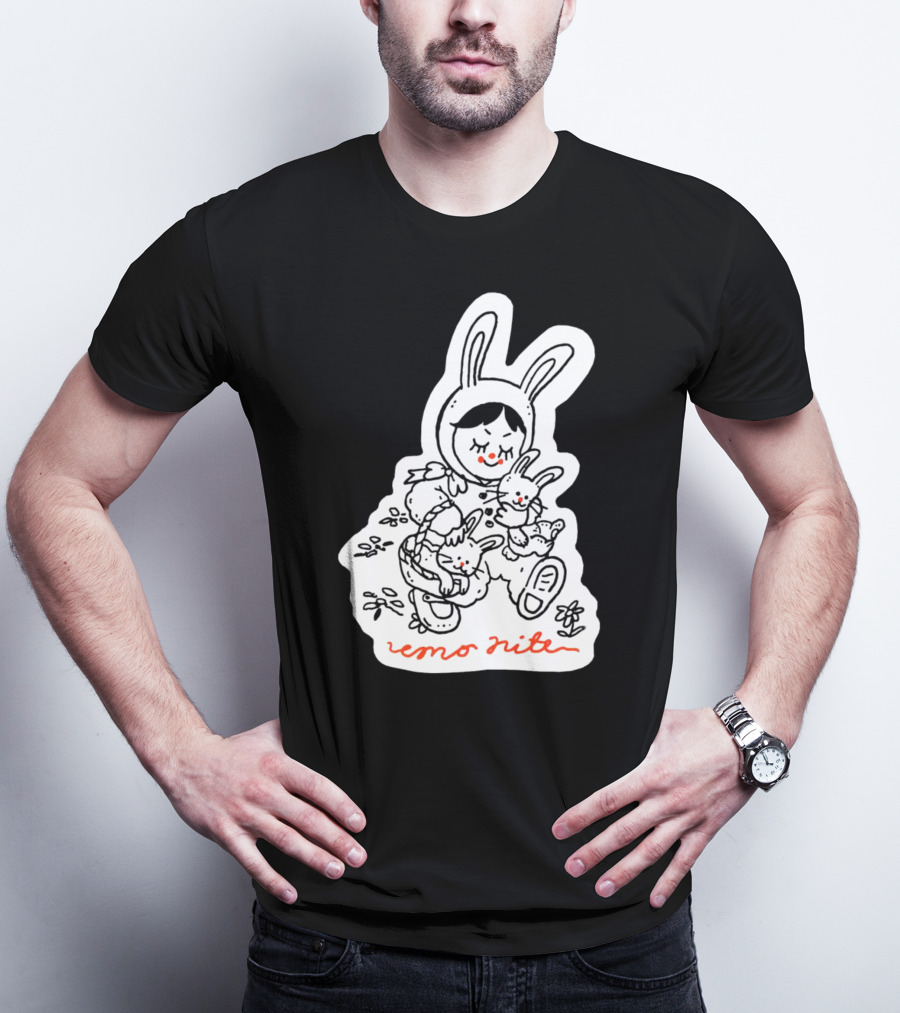 Emo Nite Bunny Sticker Woods Creature Trio T-Shirt