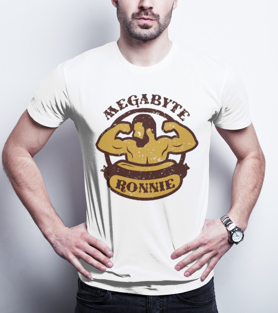 Megabyte Ronnie Flexing Muscles T-Shirt