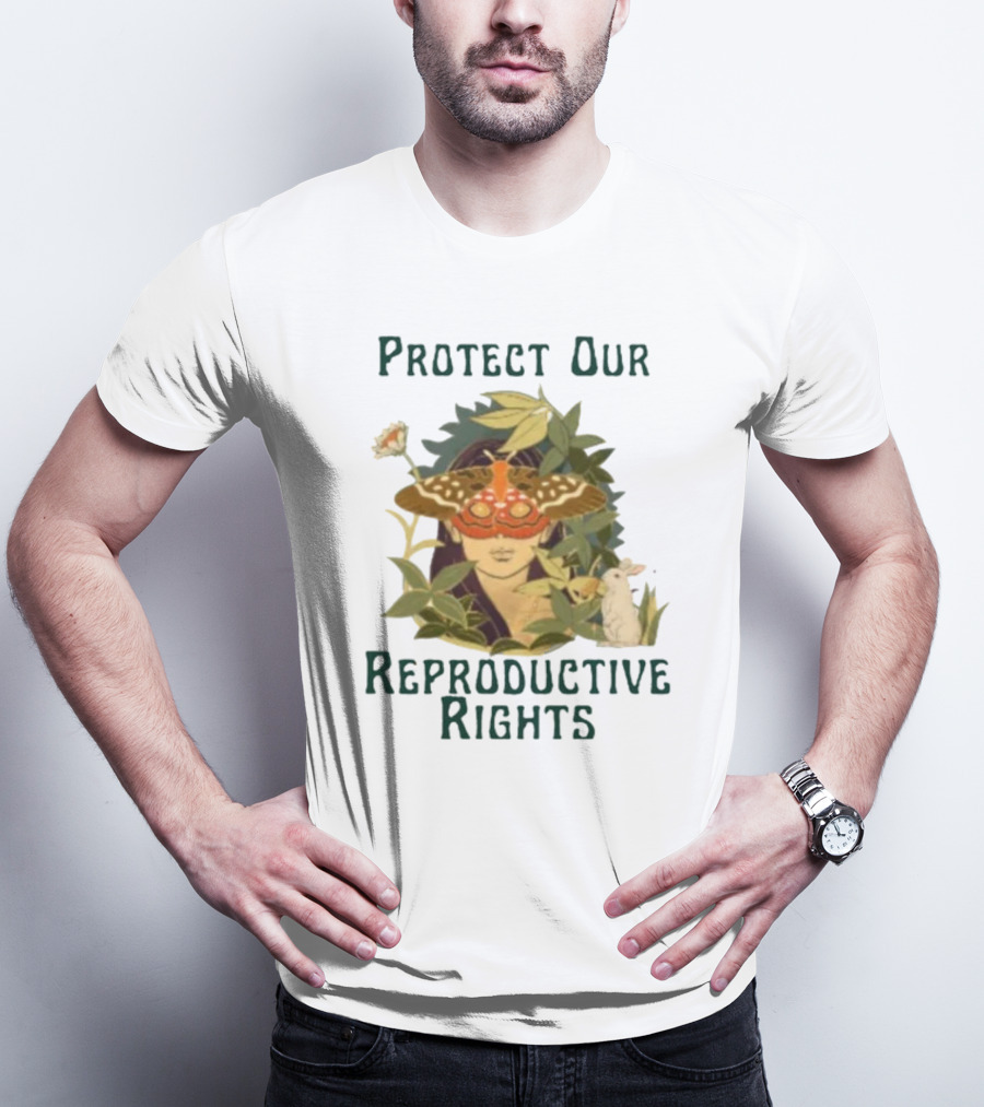 Protect Our Reproductive Rights Moth And Rabbit Nature Symbolism T-Shirt