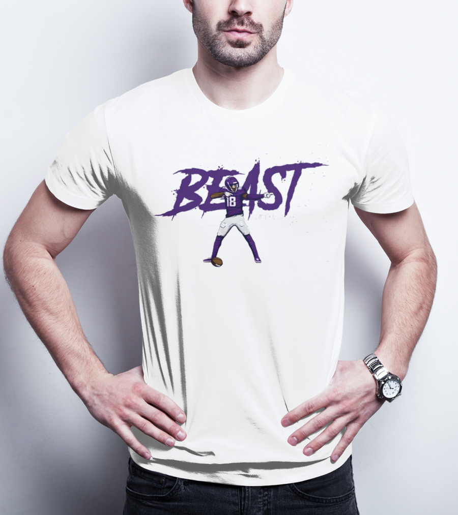 Justin Jefferson Beast NFLPA 18 T-Shirt