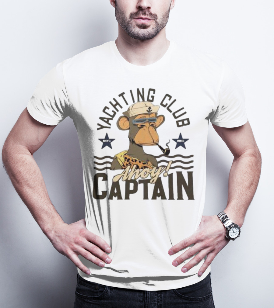 Yachting Club Ahoy Captain Monkey Moteefe T-Shirt