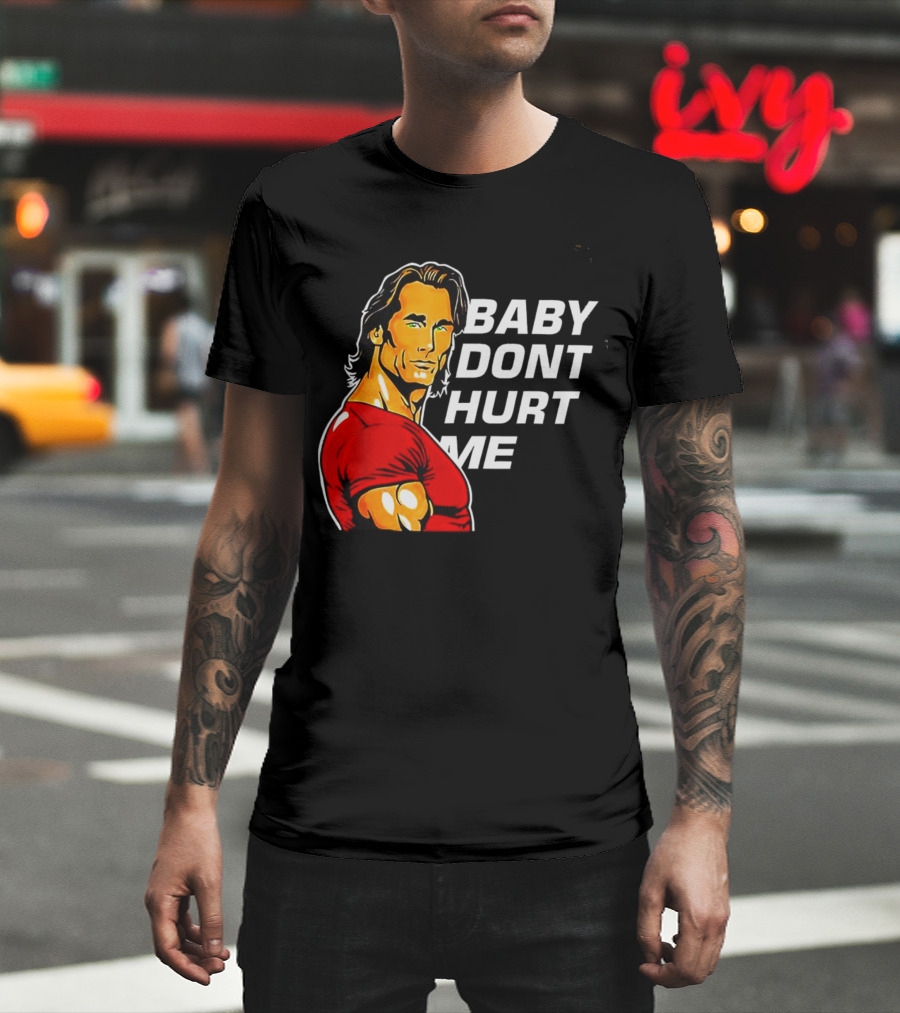 Mike O Hearn Baby Don't Hurt Me Cartoon Red Shirt Comic T-Shirt