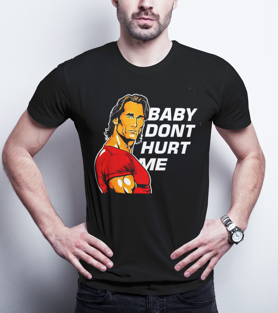 Mike O Hearn Baby Don't Hurt Me Cartoon Red Shirt Comic T-Shirt