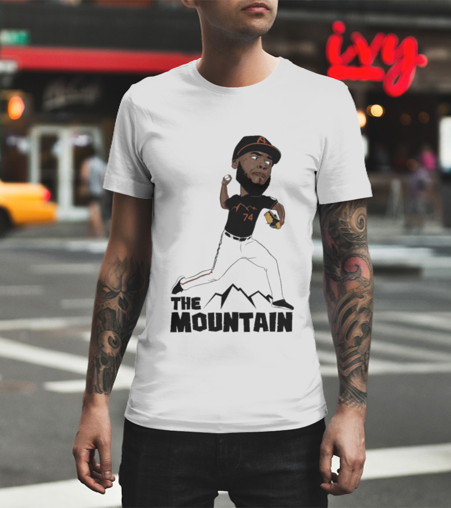 The Mountain Félix Bautista 74 Baltimore Orioles T-Shirt