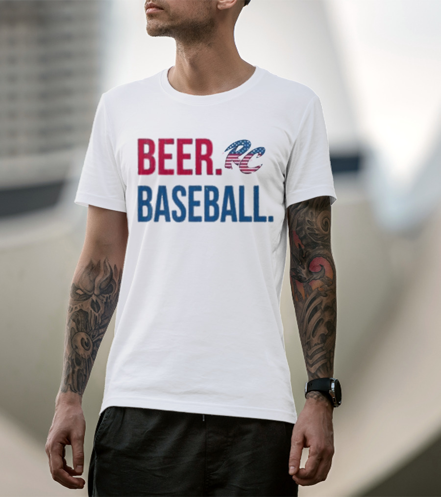 Beer RC Baseball Patriotic American Flag T-Shirt