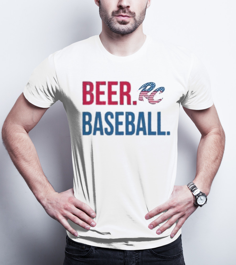 Beer RC Baseball Patriotic American Flag T-Shirt