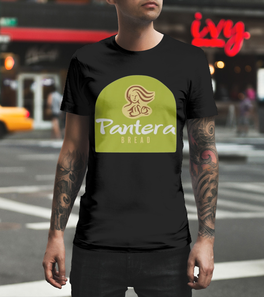 Pantera Bread Parody Logo Icon Green Background T-Shirt