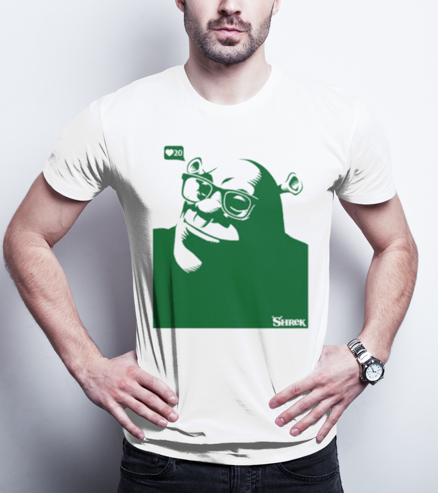 Shrek Bioworld Handsome Shrek 20 Likes Glasses T-Shirt