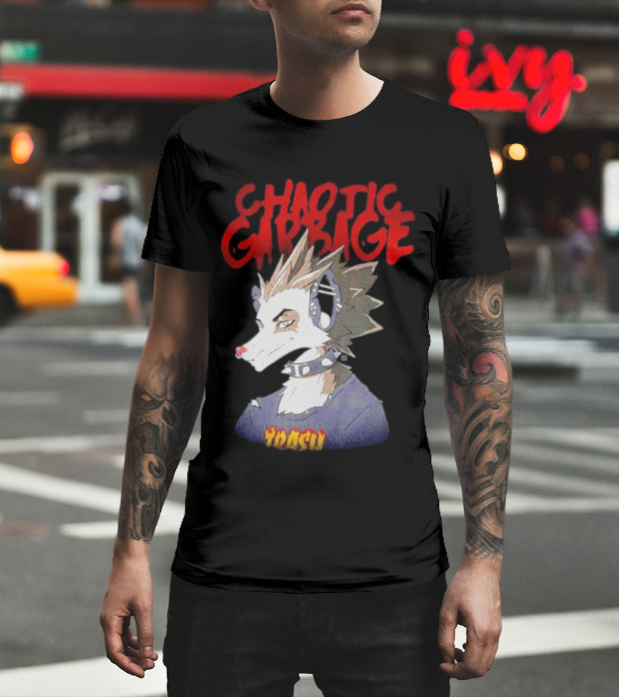 Chaotic Garbage Trash Punk Possum T-Shirt