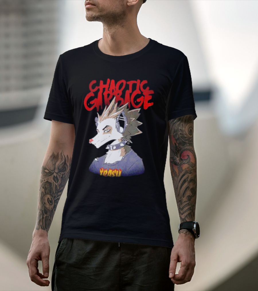 Chaotic Garbage Trash Punk Possum T-Shirt