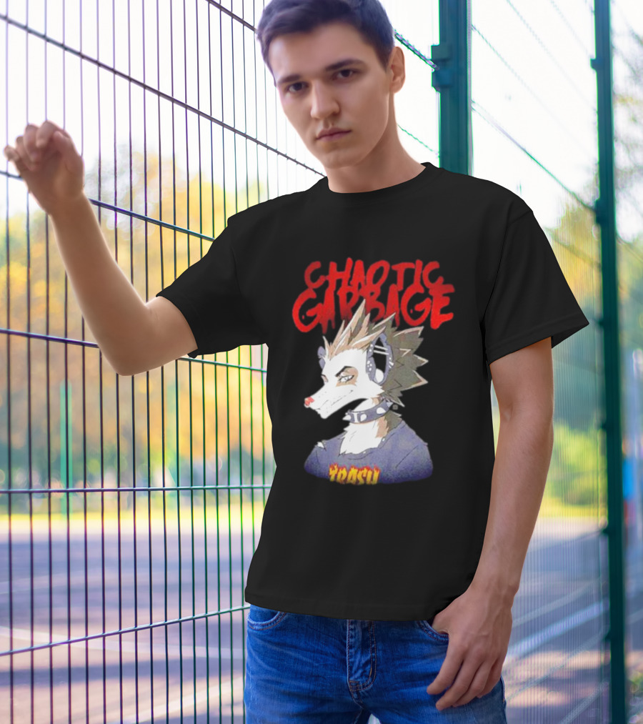 Chaotic Garbage Trash Punk Possum T-Shirt