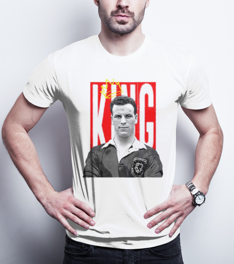 King Charles Soccer Icon With Red KING Background T-Shirt