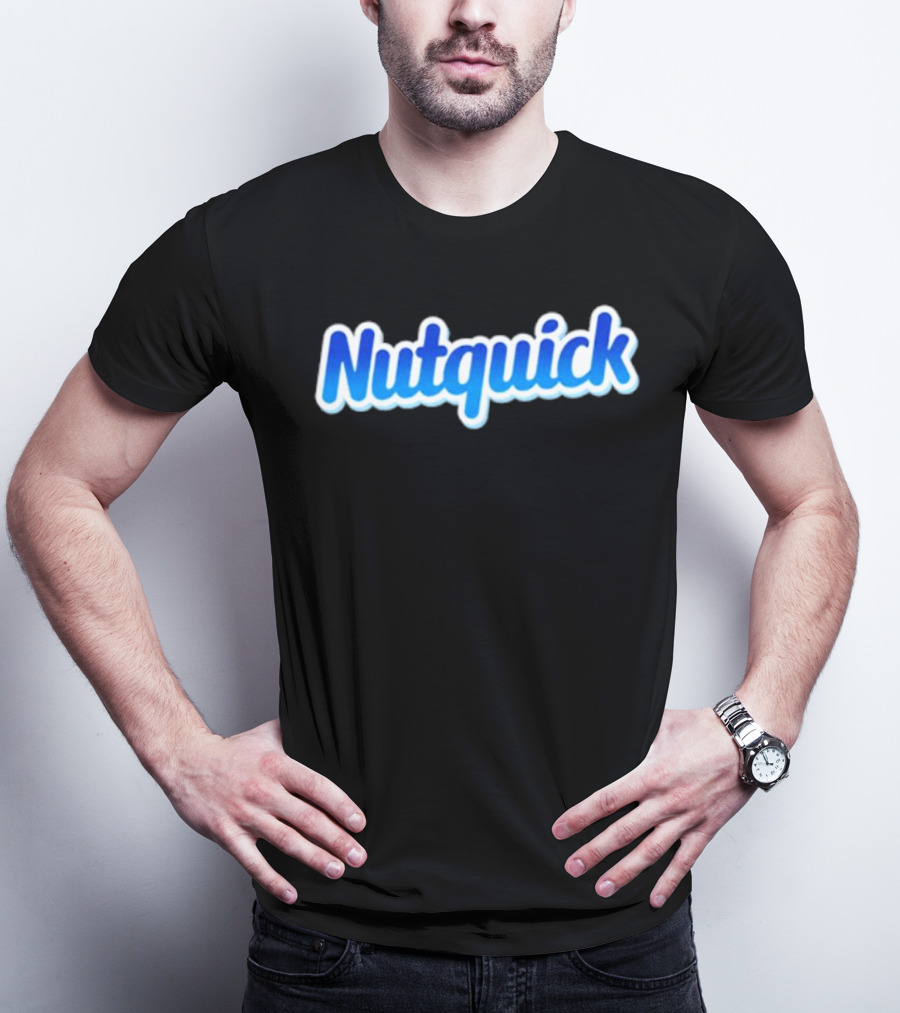 Nutquick Logo Retro Sports Branding T-Shirt