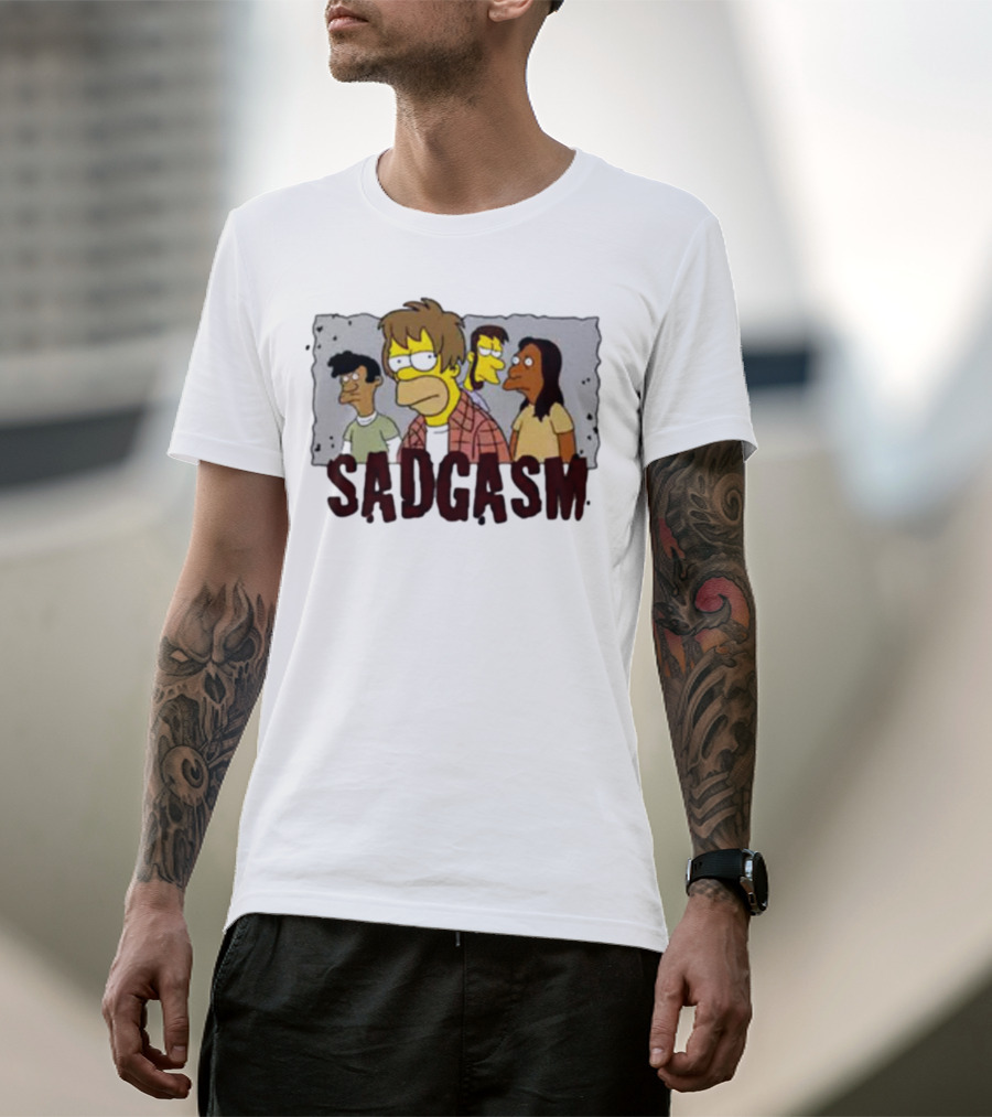 Sadgasm Simpson Grunge Band Homage T-Shirt