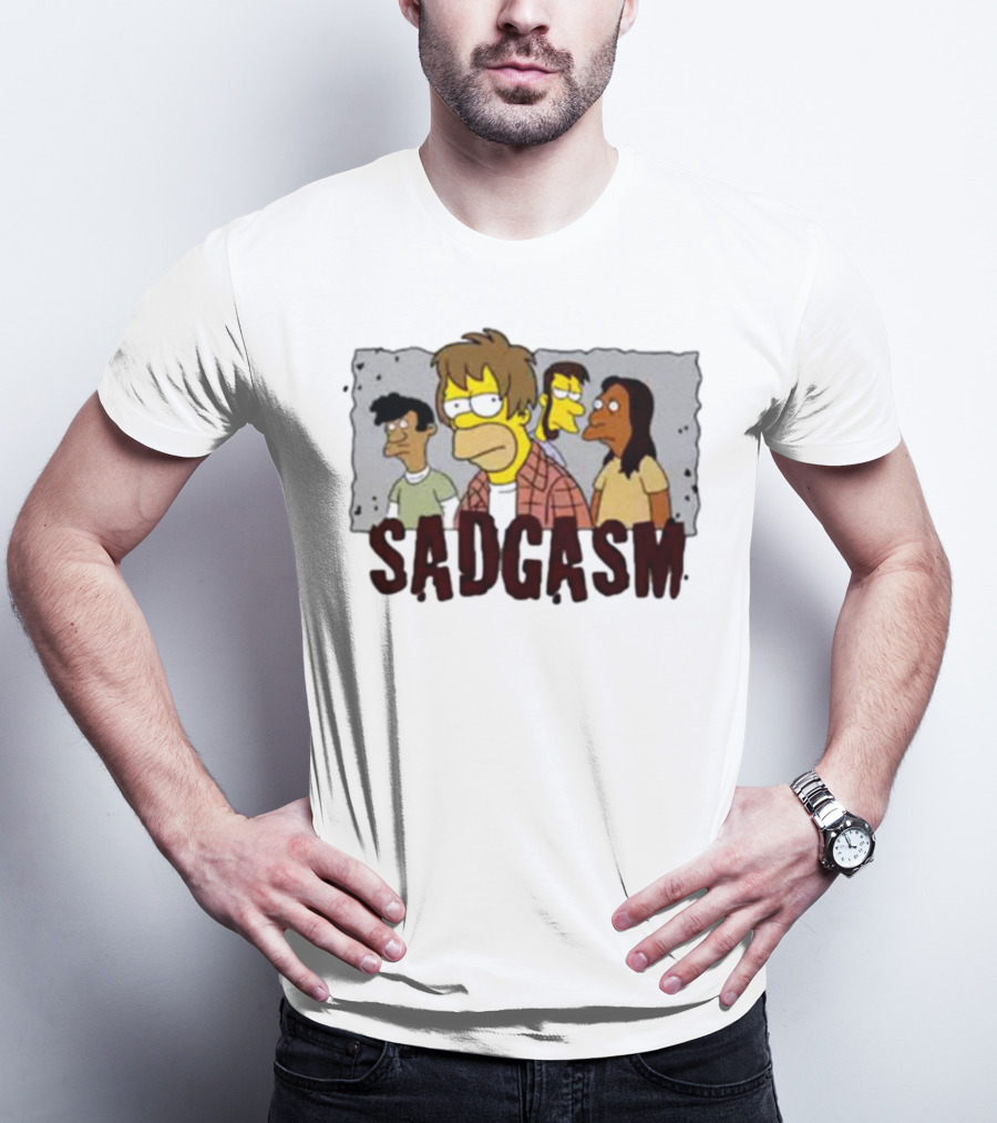 Sadgasm Simpson Grunge Band Homage T-Shirt