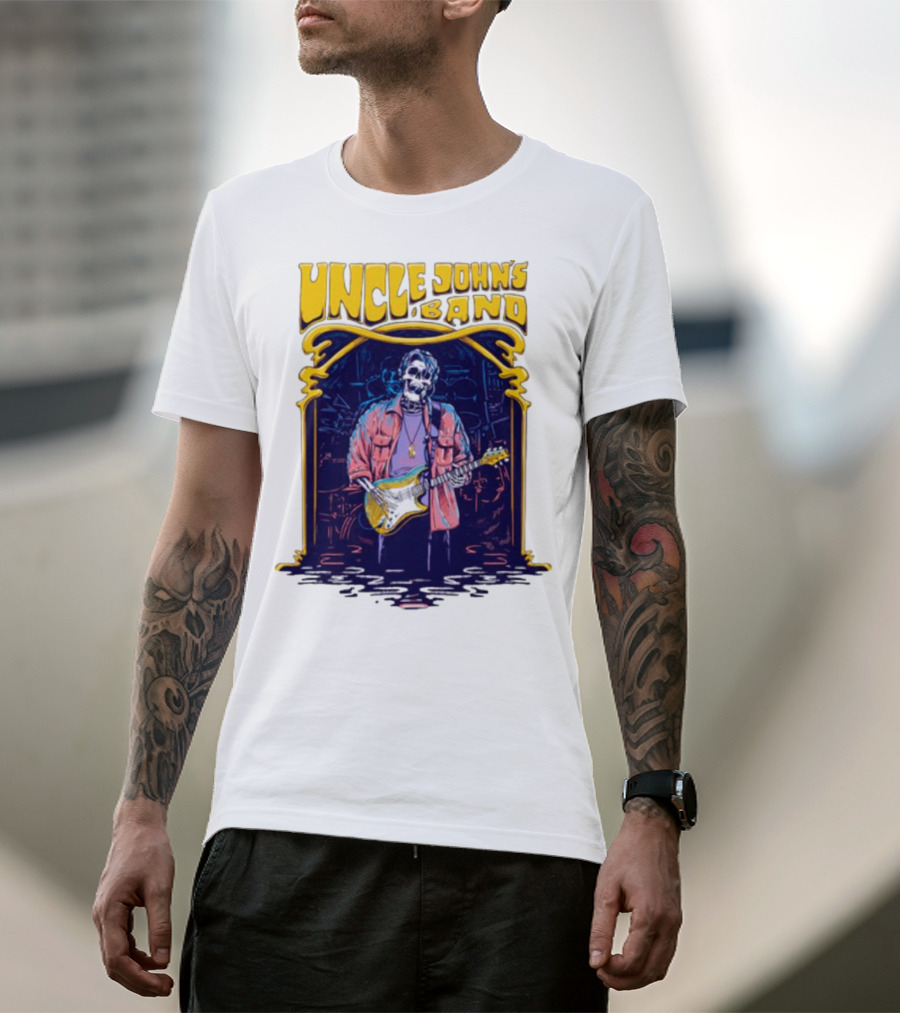 Uncle John's Band Skeleton Guitarist Psychedelic T-Shirt