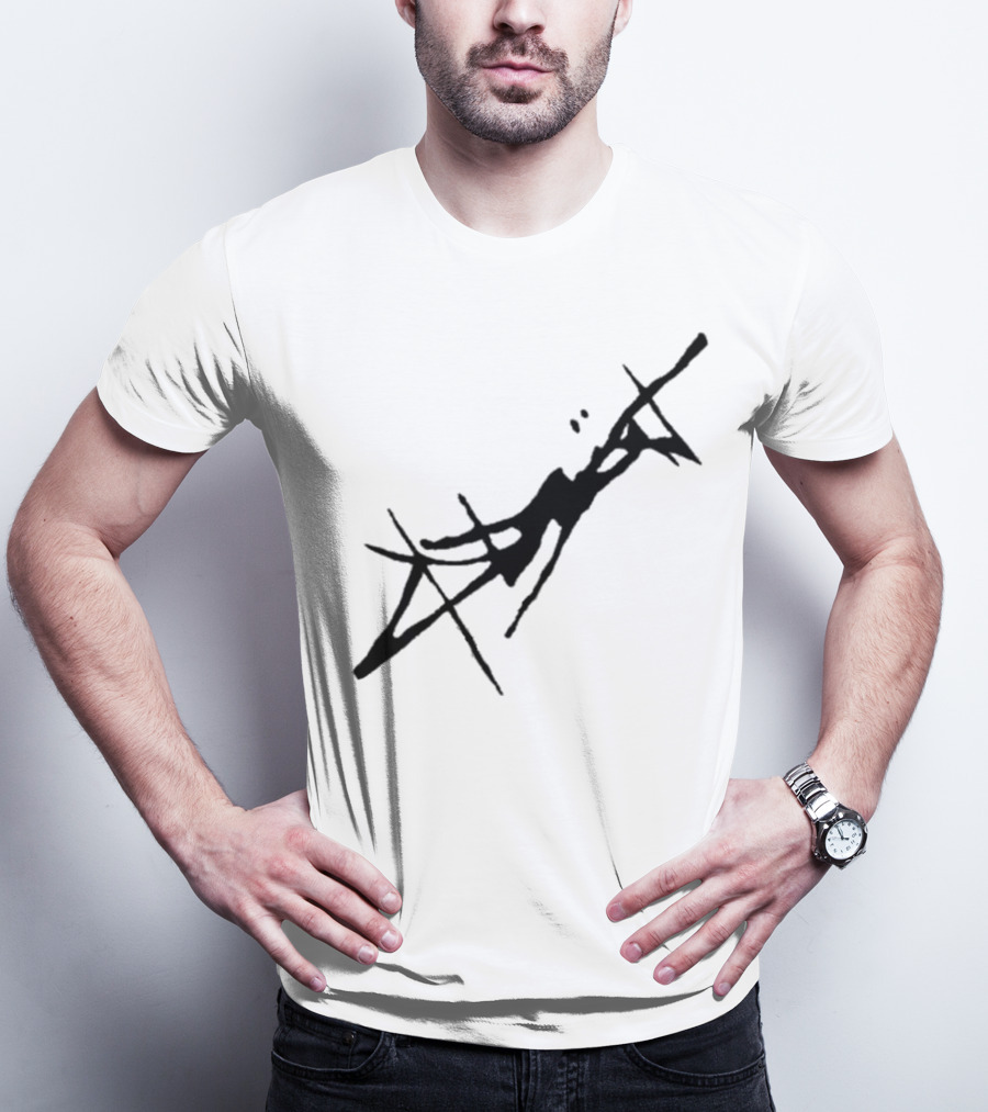 Absent Store Absent Logo Abstract Black Scribble T-Shirt