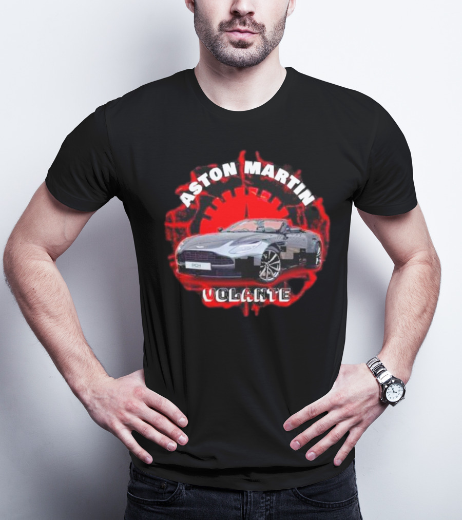 Aston Martin Volante Car Red Speedometer T-Shirt