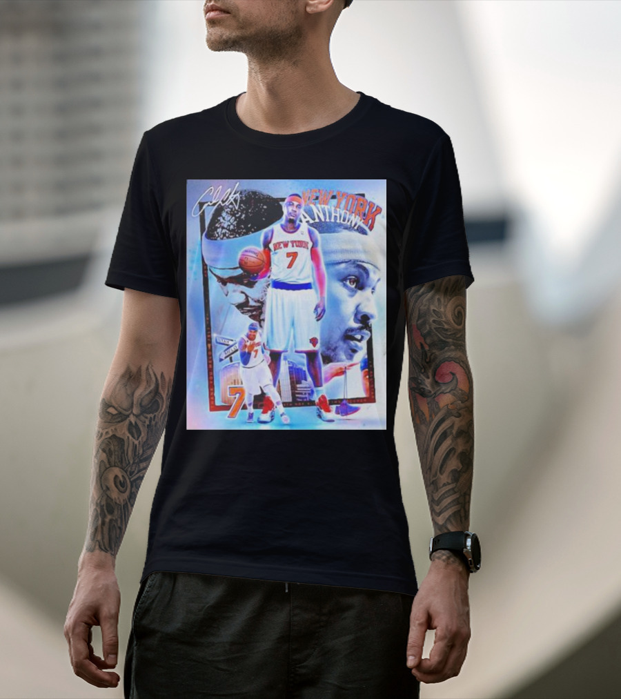 New York 7 Anthony Knicks Basketball T-Shirt