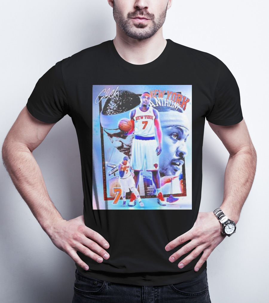 New York 7 Anthony Knicks Basketball T-Shirt