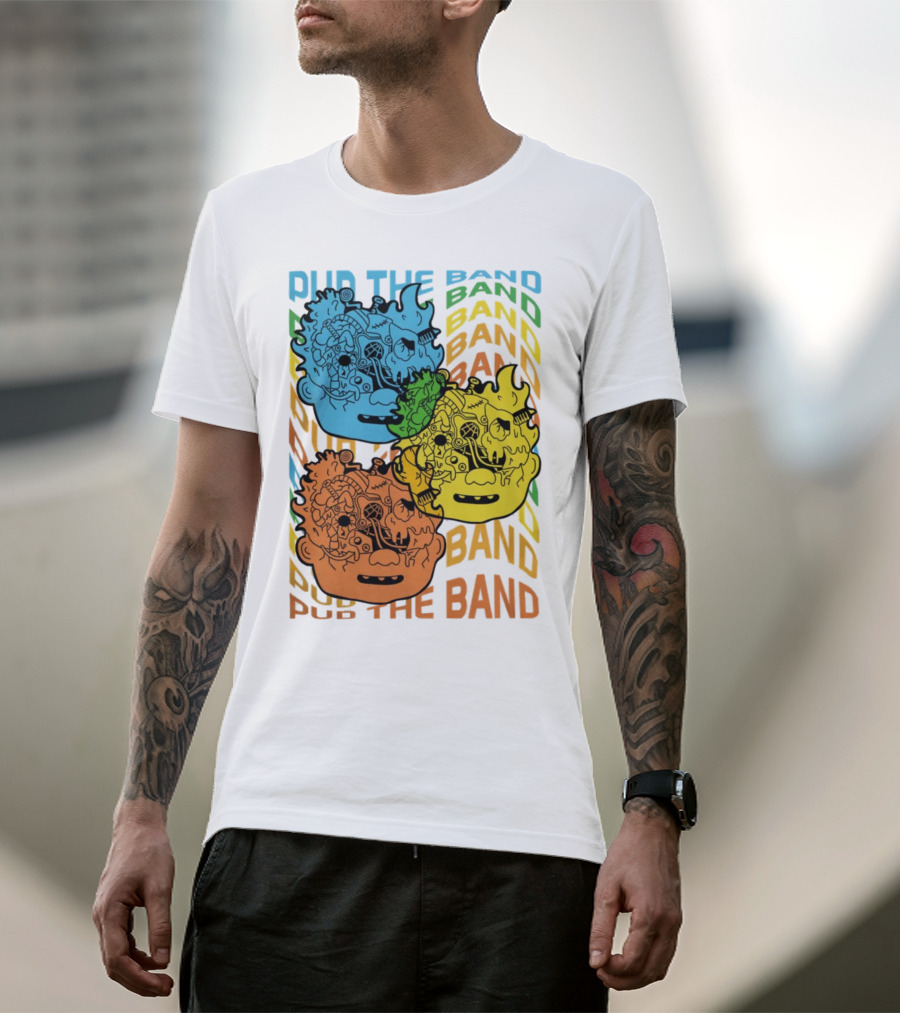 Pup The Band Headburster Technicolor Art Face Trio T-Shirt