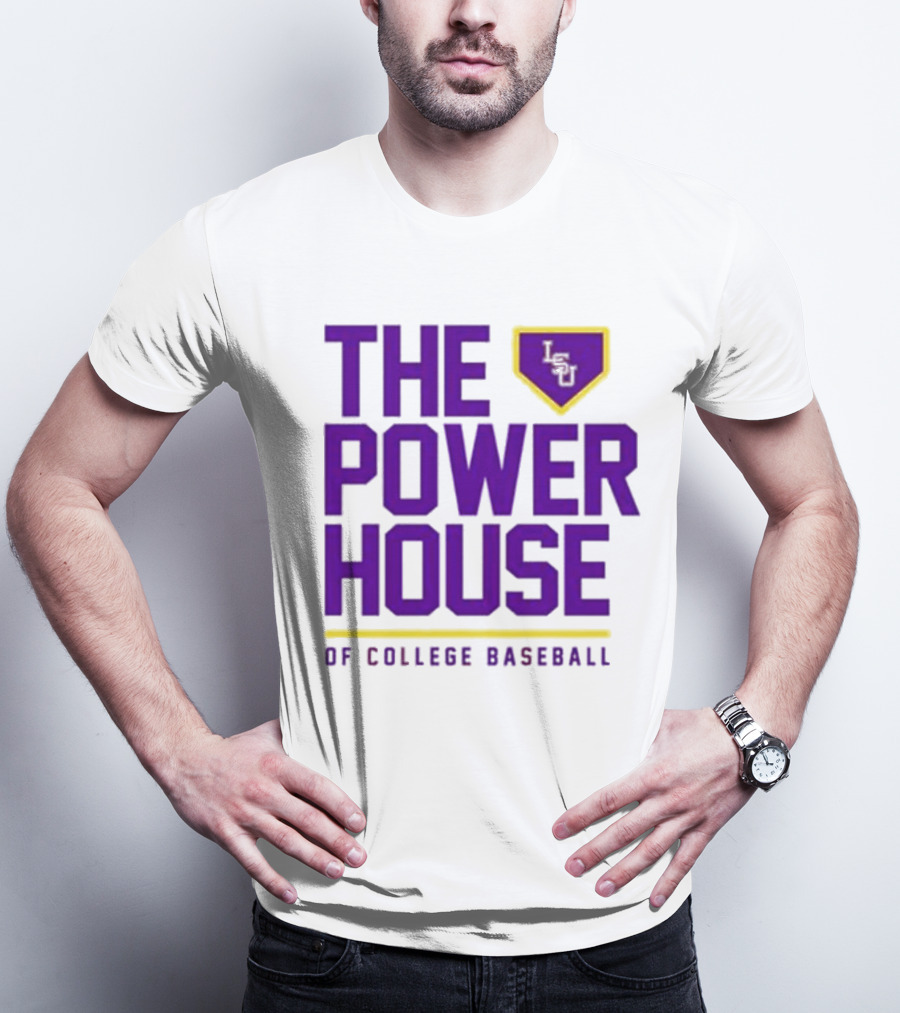 The Power House LSU Tigers Of College Baseball T-Shirt