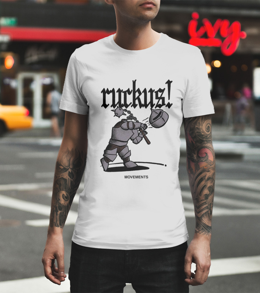 Ruckus Movements Knight Medieval Warrior Axe Action T-Shirt