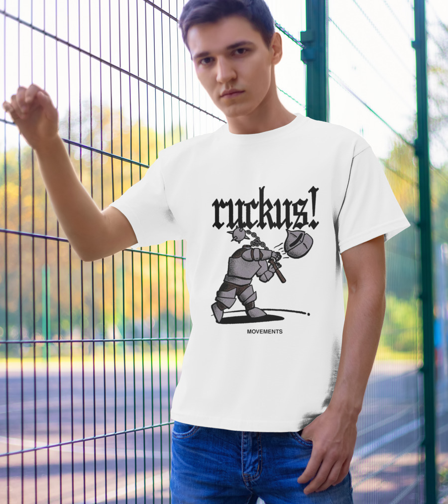Ruckus Movements Knight Medieval Warrior Axe Action T-Shirt