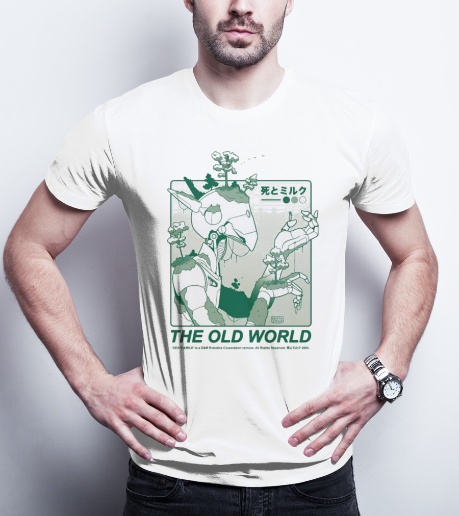 THE OLD WORLD 死とミルク Robot Nature Fusion T-Shirt