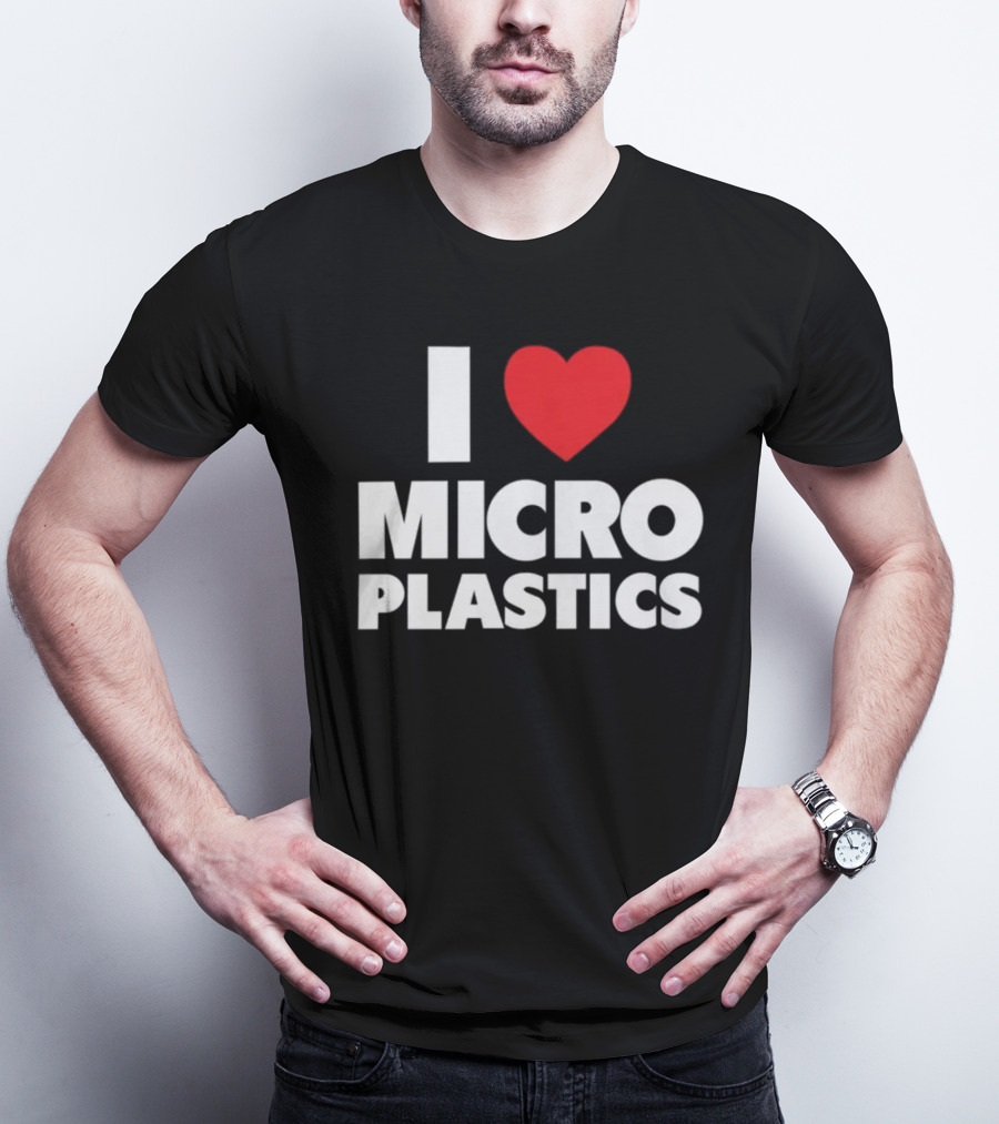 Shitheadsteve I Heart Microplastics Black T-Shirt