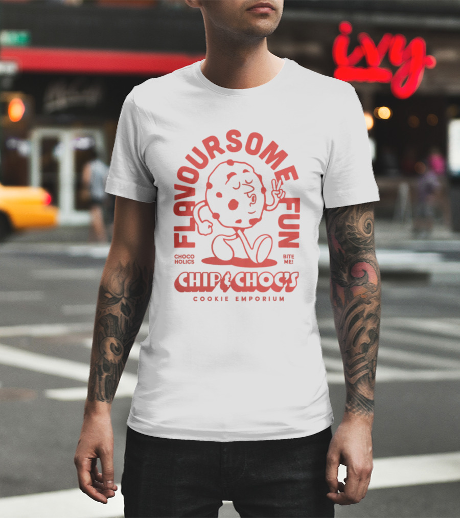 Flavoursome Fun Choco Holics Chip Choc'S Cookie Emporium Bite Me T-Shirt