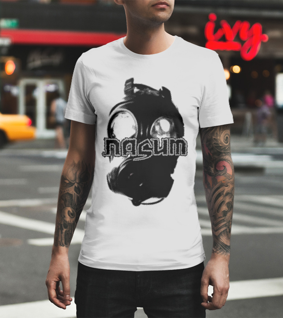 Nasum Gasmask Logo Dark Aesthetic T-Shirt