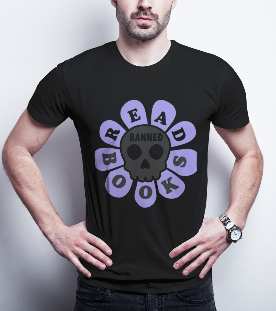 Read Banned Books Skull And Petals By Brit Sigh T-Shirt