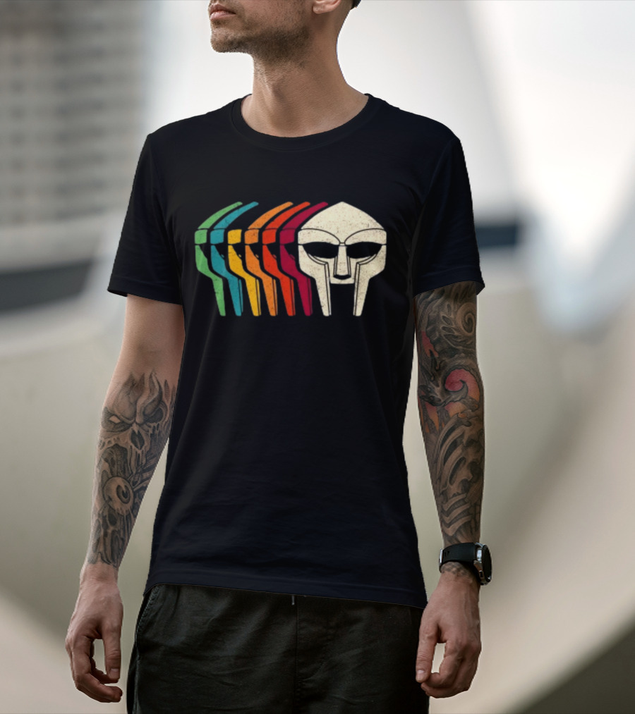 Retro Multicolor MF Doom Mask T-Shirt