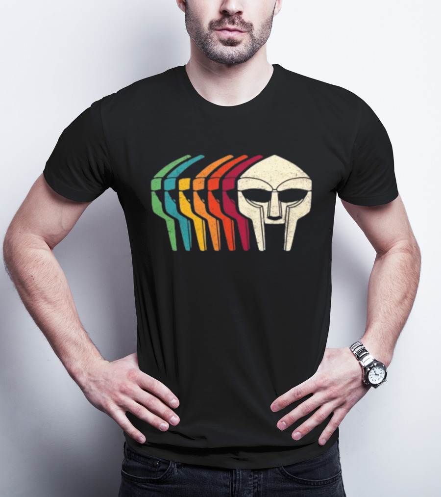 Retro Multicolor MF Doom Mask T-Shirt