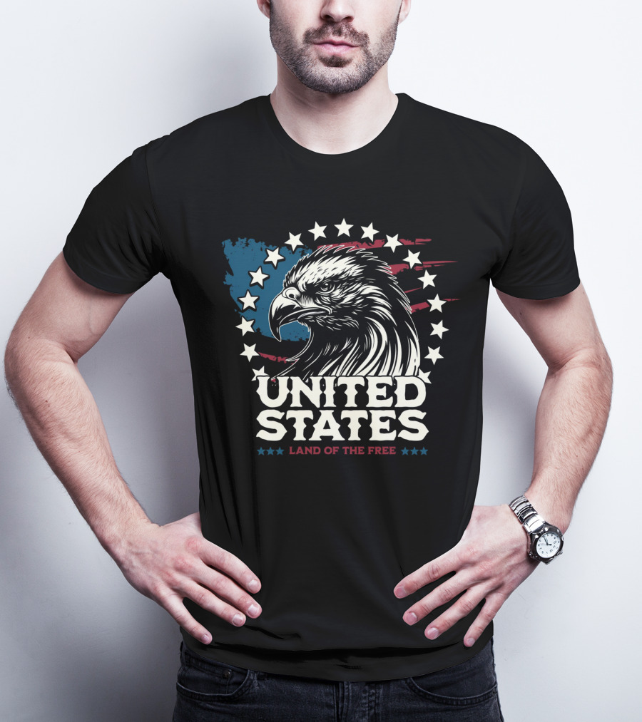 United States Land Of The Free Eagle T-Shirt