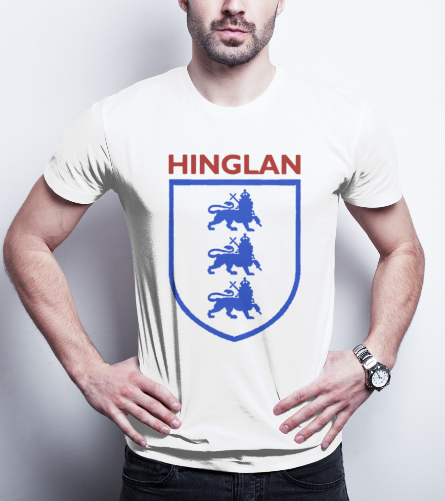 Hinglan Three Blue Lions Crest T-Shirt
