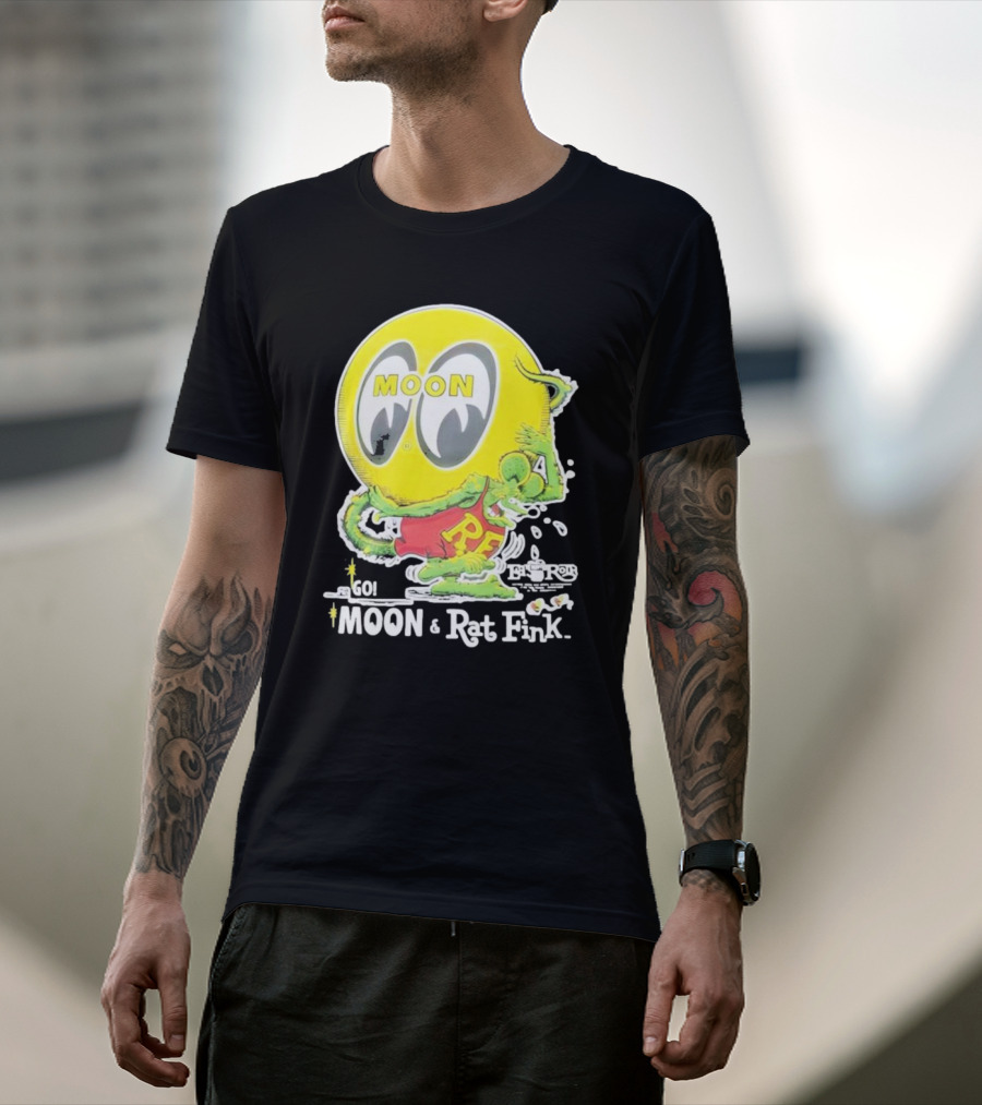 Go MOON And Rat Fink T-Shirt