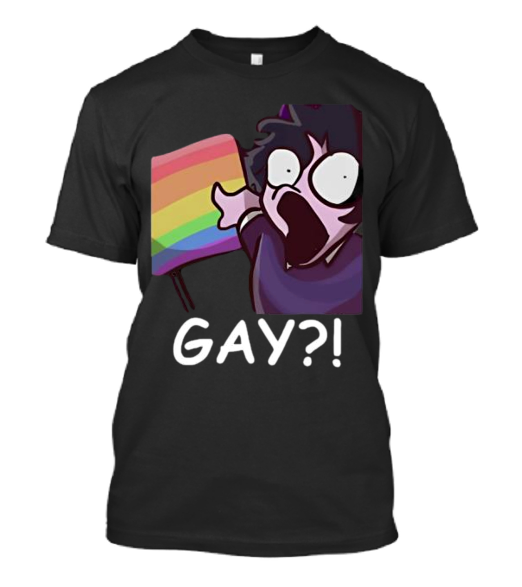 Jellybean Gay? Rainbow Flag Shocked Reaction T-Shirt