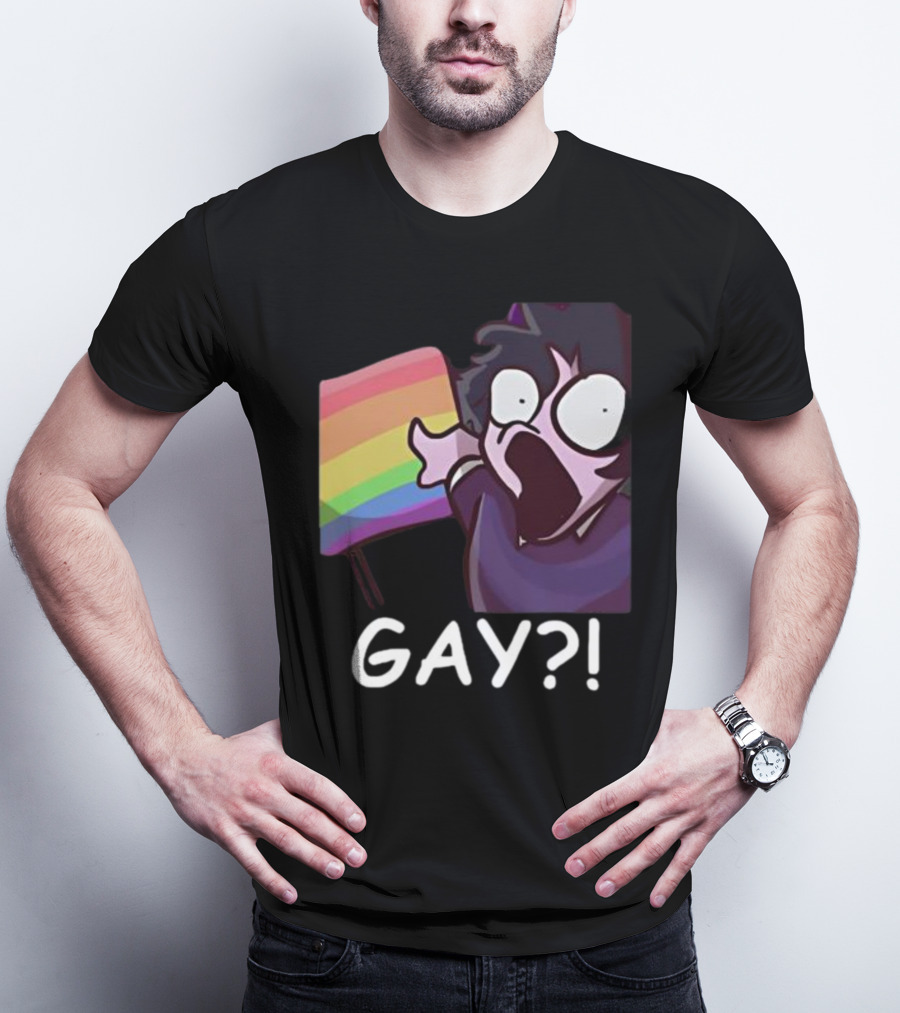 Jellybean Gay? Rainbow Flag Shocked Reaction T-Shirt