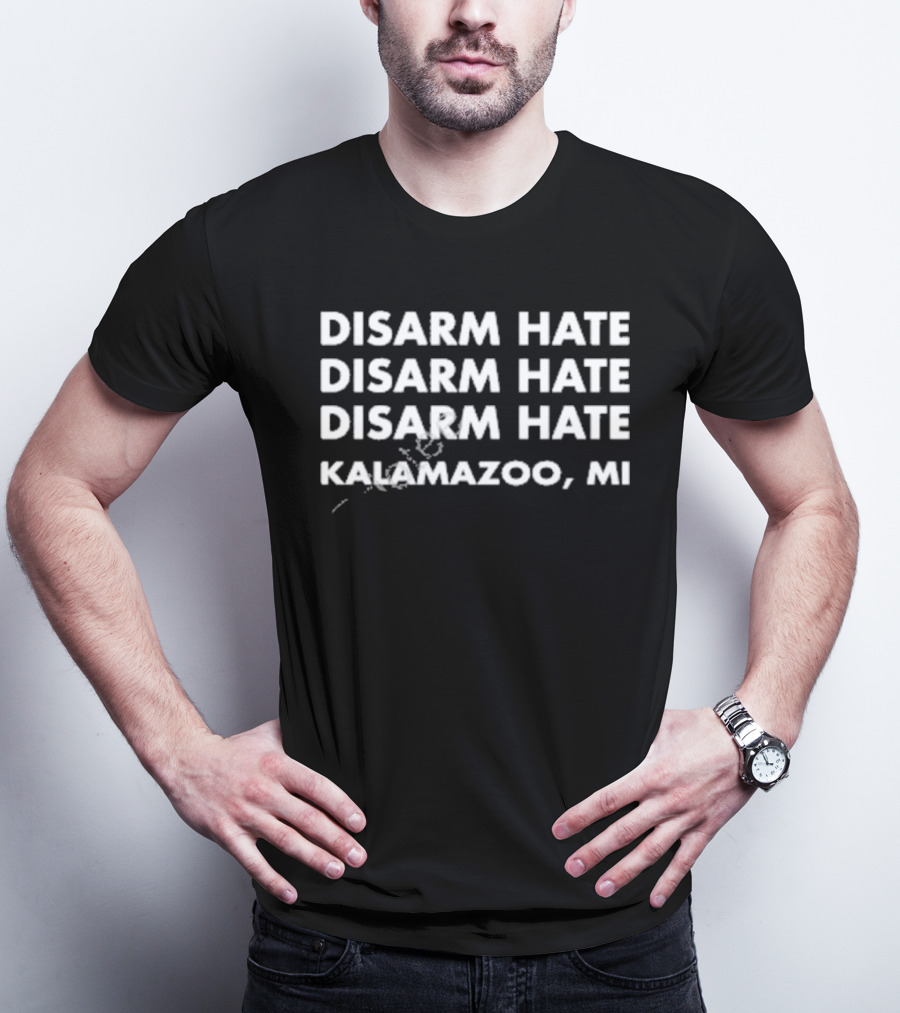 Disarm Hate Disarm Hate Disarm Hate Kalamazoo MI T-Shirt