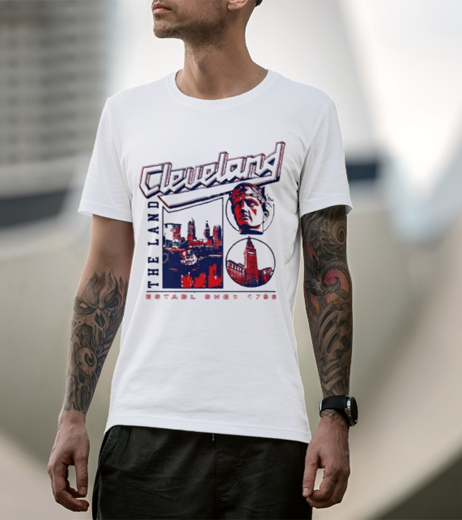 Cleveland The Land Established 1796 Skyline And Monument T-Shirt