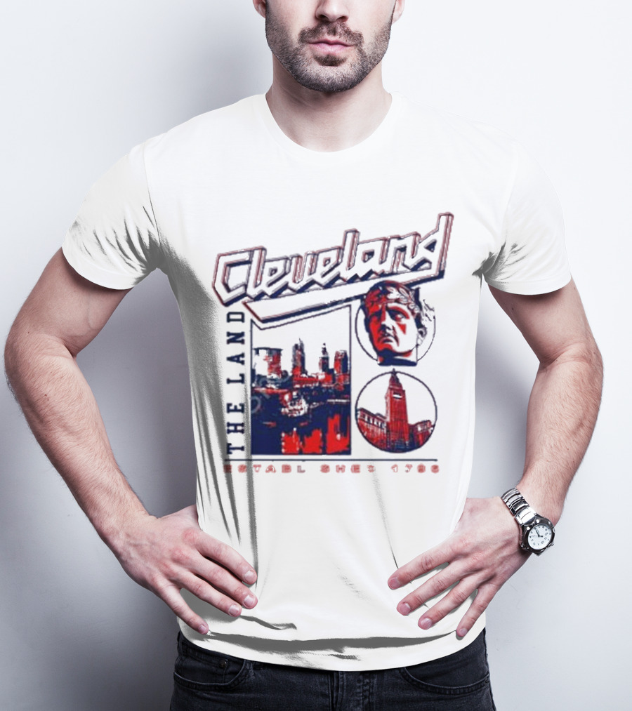 Cleveland The Land Established 1796 Skyline And Monument T-Shirt