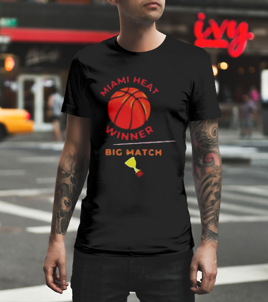 Miami Heat Winner Big Match Basketball Trophy T-Shirt