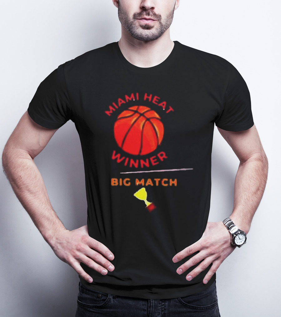 Miami Heat Winner Big Match Basketball Trophy T-Shirt